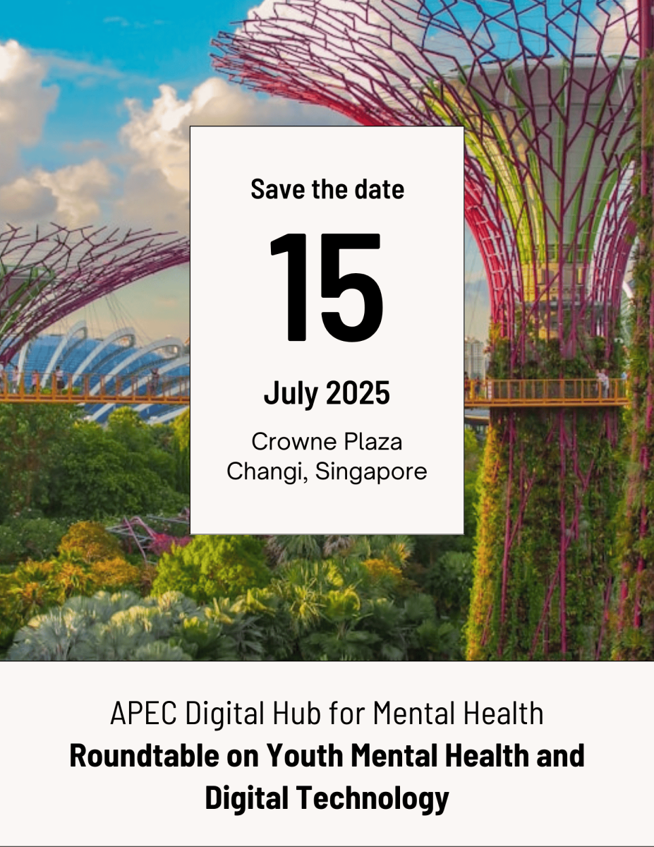 Save the Date: APEC Digital Hub for Mental Health & Singapore Institute of Mental Health ...
